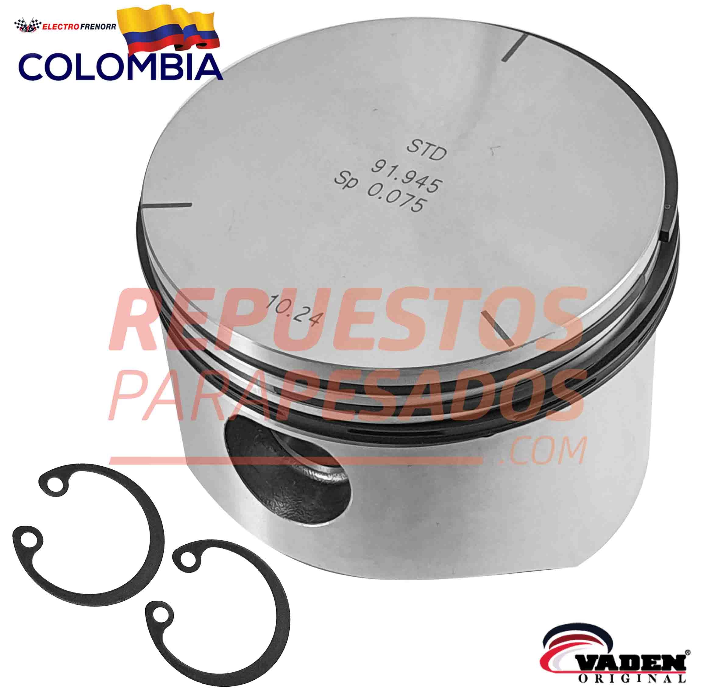 PISTON COMPRESOR 92MM STD VADEN – Repuestos para Pesados